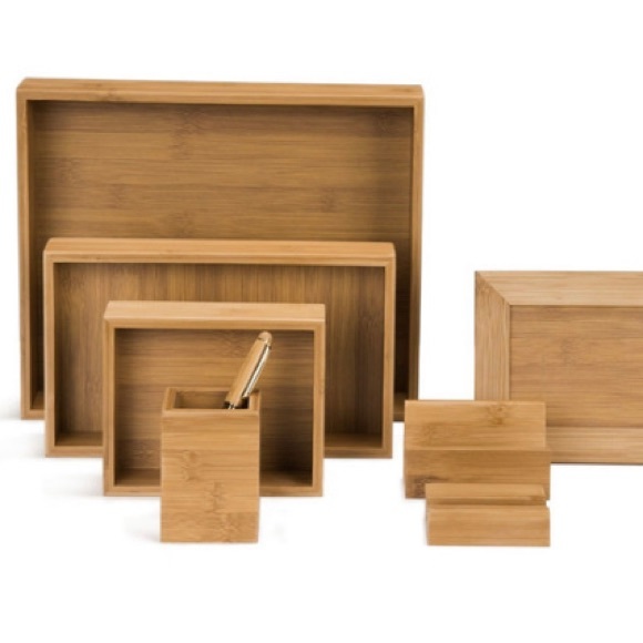 Uplift Desk | Storage & Organization | Bamboo Desk Organizer Set By ...